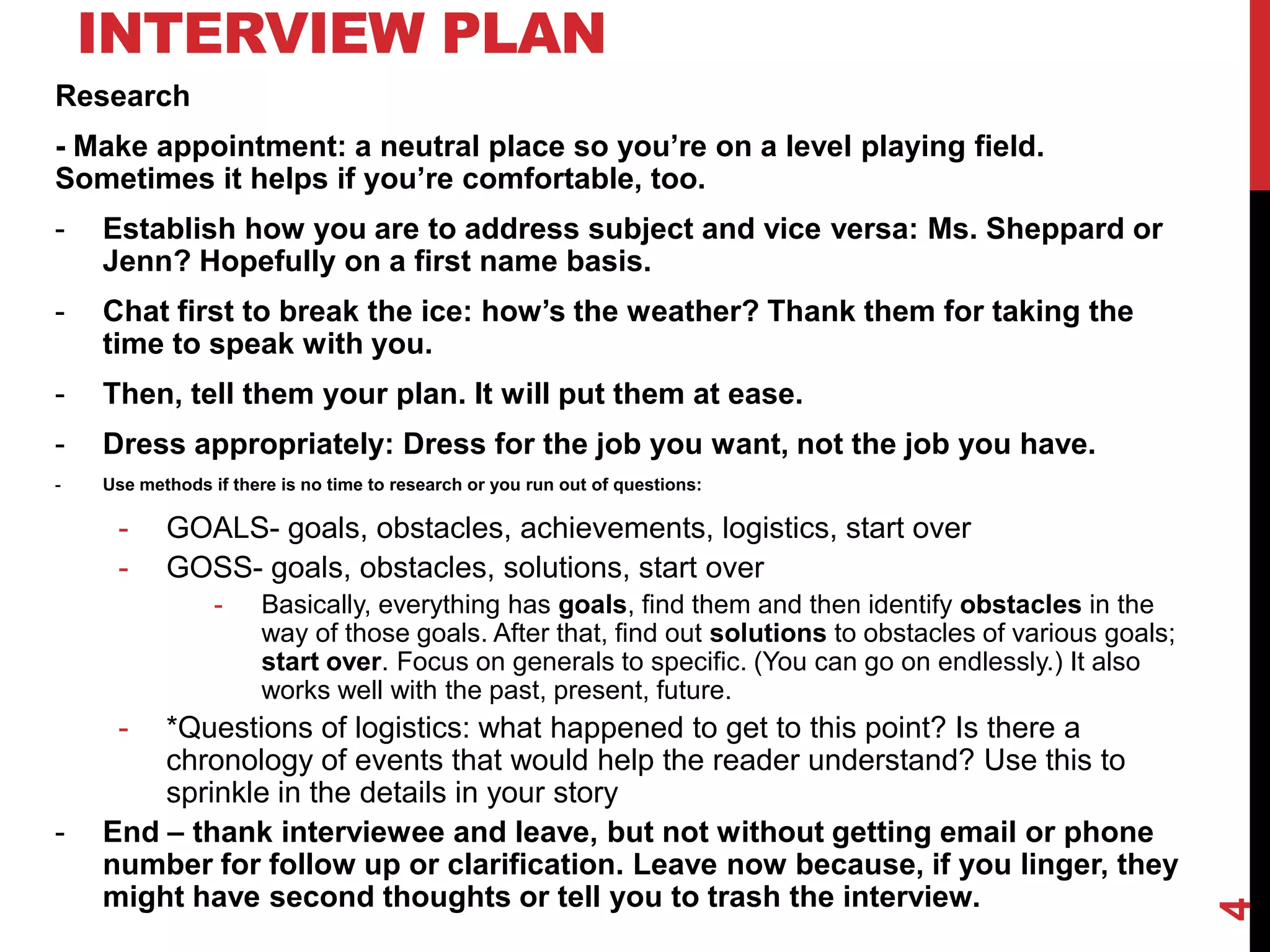 Interviewing 101 | PPTX