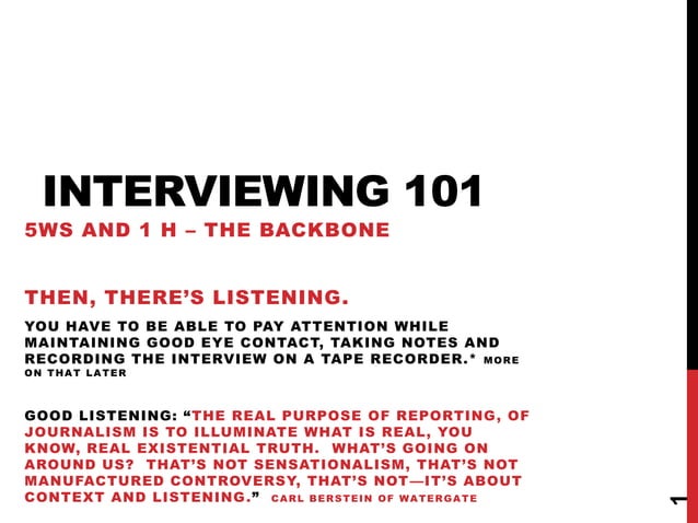Interviewing 101 | PPTX