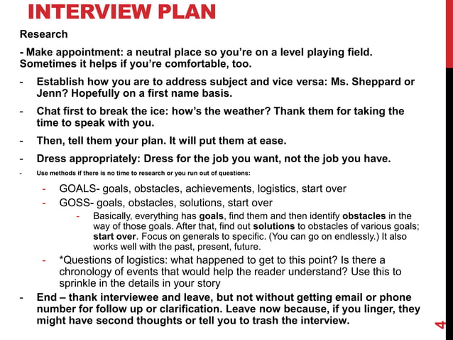 Interviewing 101 | PPTX