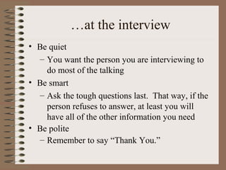 Interviewing101 | PPT