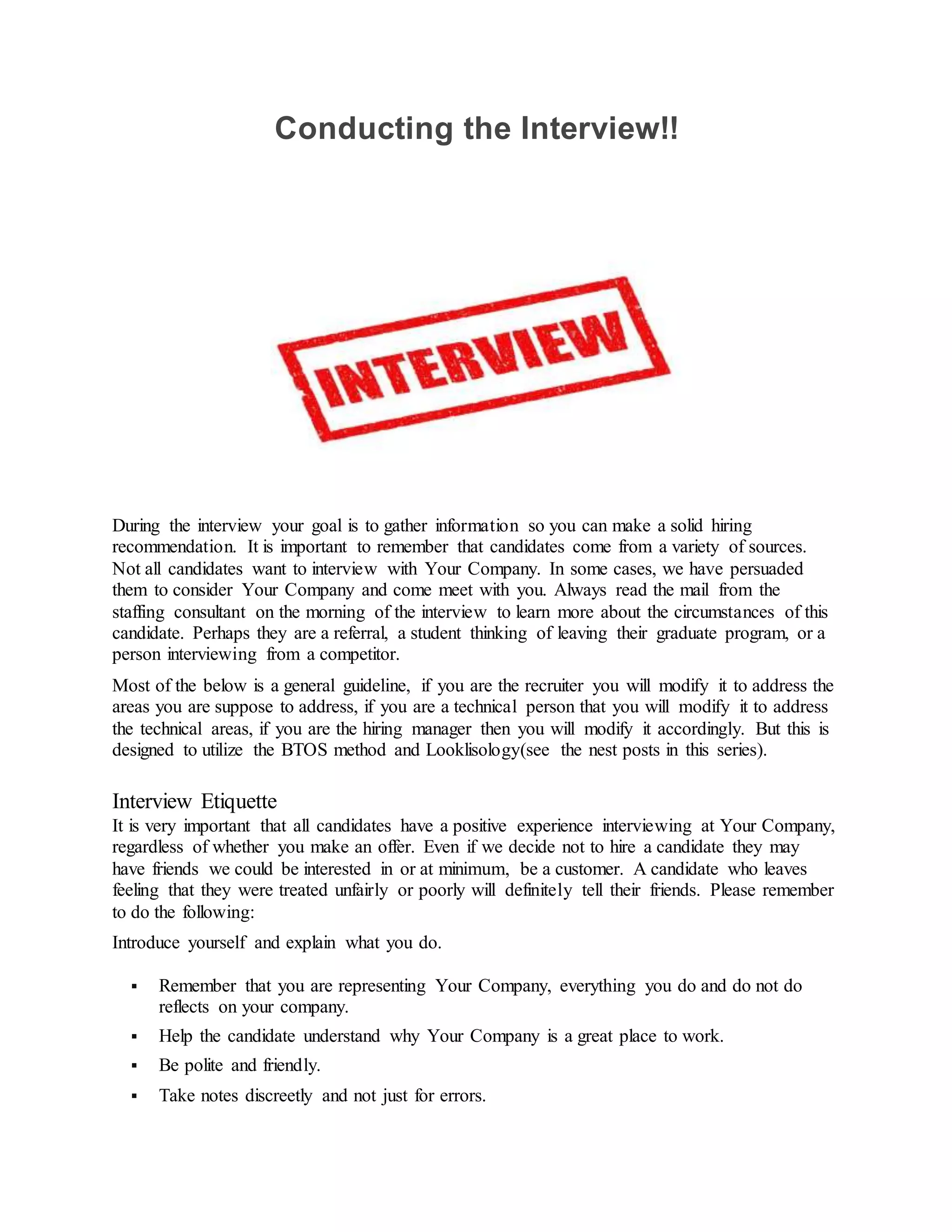 Interviewing 101!! | DOCX | Resume Writing and Advice | Job Search