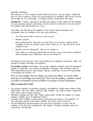 Interviewing 101!! | DOCX | Resume Writing and Advice | Job Search