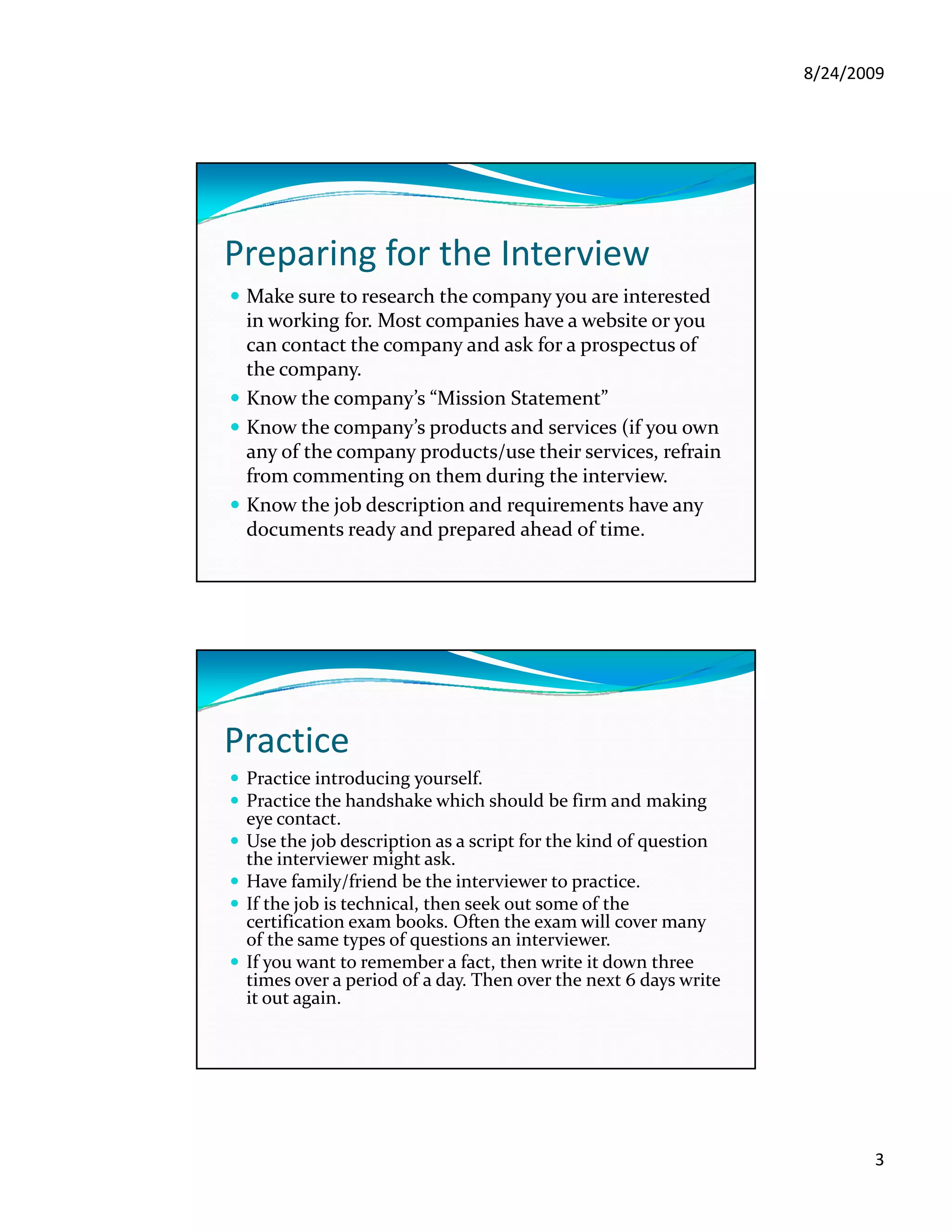 INTERVIEWING 101 | PDF