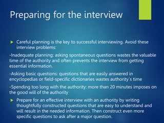 Interviewing an authority.ppt