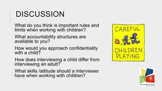 Interviewing child victims of crime | PPTX