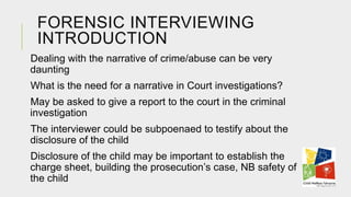 Interviewing child victims of crime | PPTX