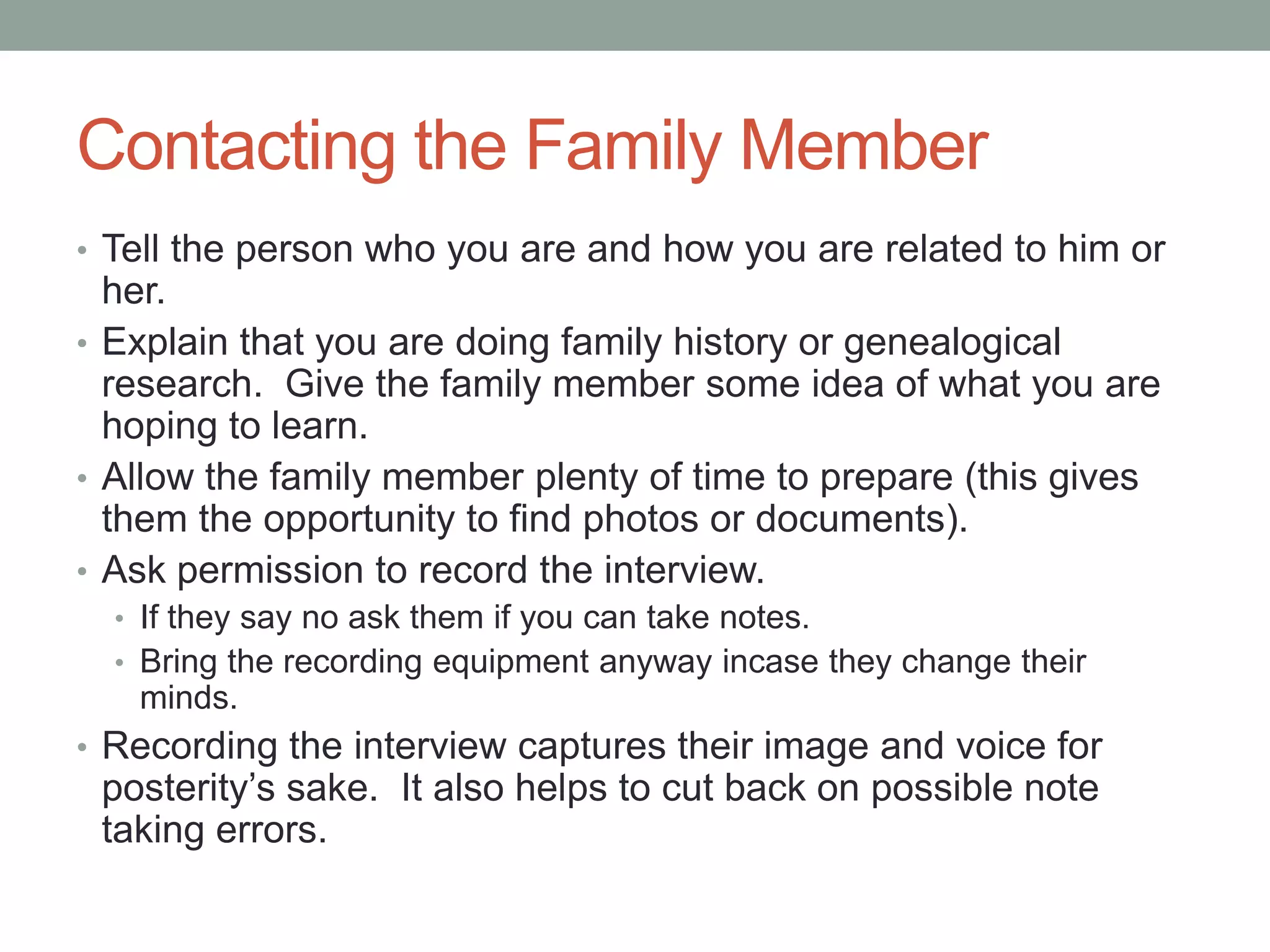 Interviewing Family Members | PPTX