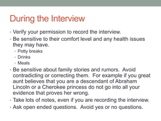 Interviewing Family Members | PPTX