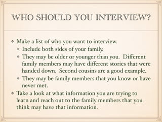 Interviewing Family Members | PDF