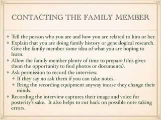 Interviewing Family Members | PDF