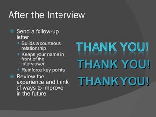 Interviewing For A Job | PPT
