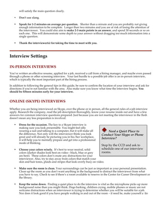 Davidson College Interviewing Guide | PDF