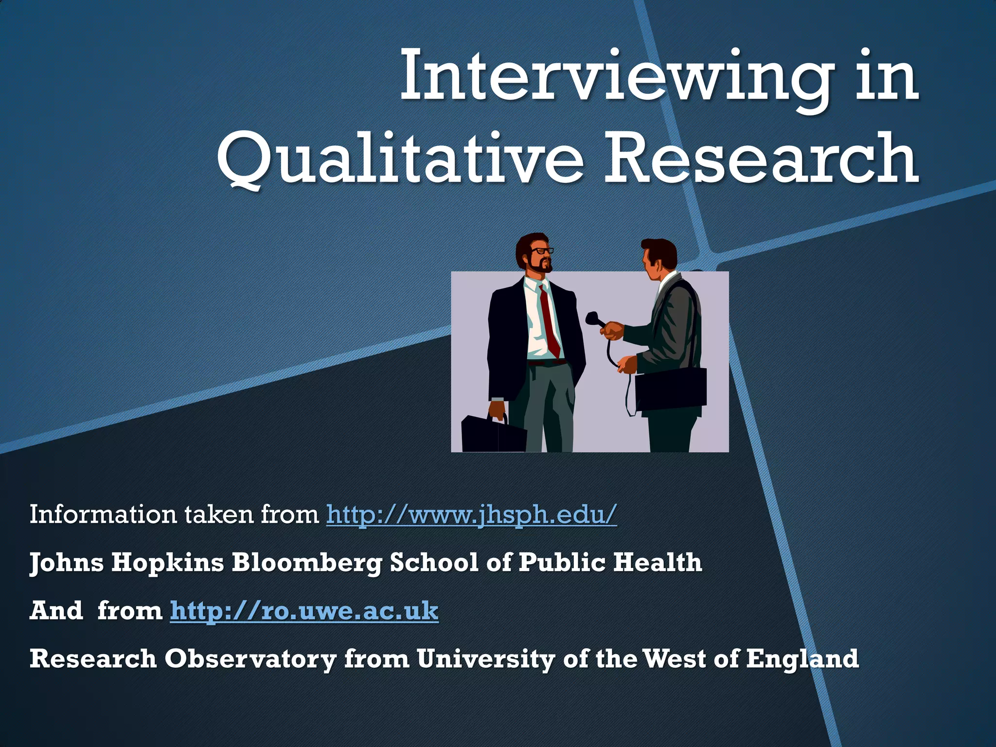 Qualitative Interviewing Skills | PPT