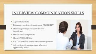 Interviewing skills | PPTX | Resume Writing and Advice | Job Search
