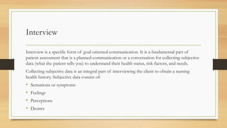 Interviewing skills and health history by NMA.pptx