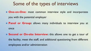 Interviewing skills | PPTX