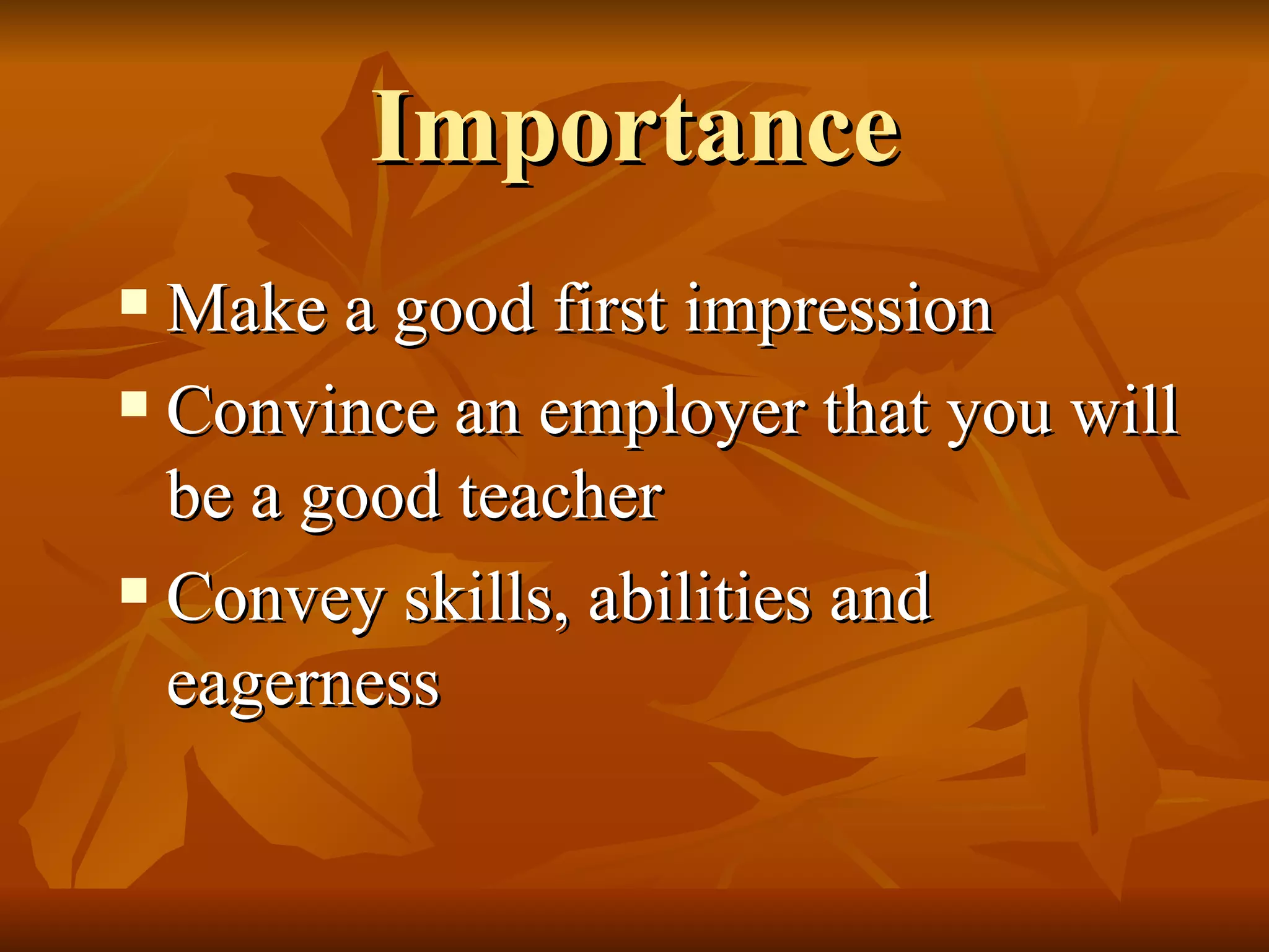 Interviewing Skills for Teachers | PPT