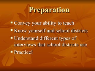 Interviewing Skills for Teachers | PPT