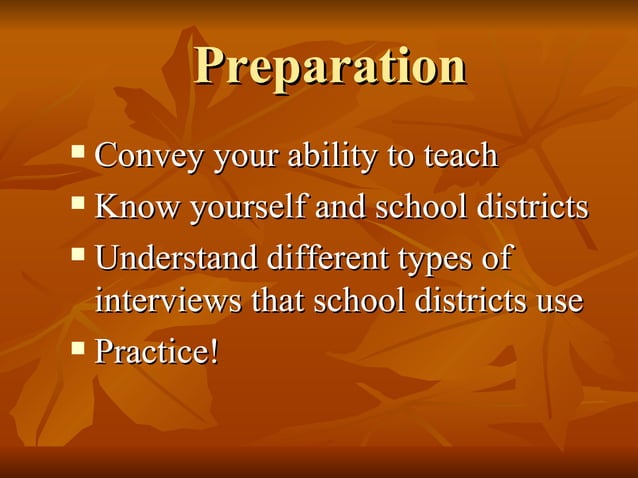 Interviewing Skills for Teachers | PPT