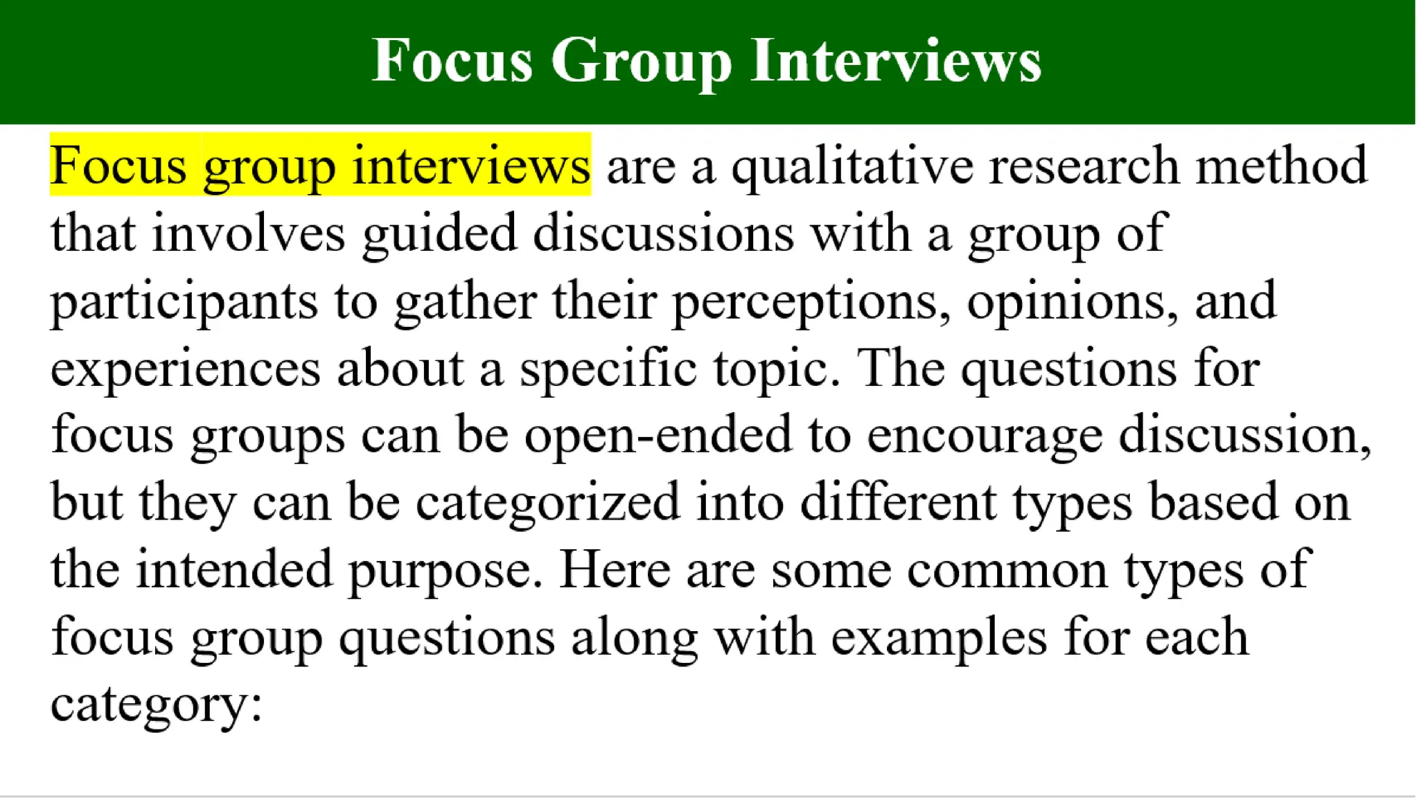 Research Interview Questions: Skills and examples | PPTX
