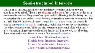 Research Interview Questions: Skills and examples | PPTX