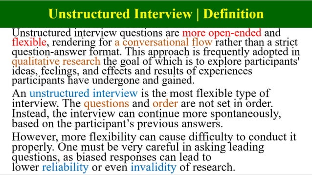 Research Interview Questions: Skills and examples | PPTX