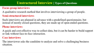 Research Interview Questions: Skills and examples | PPTX