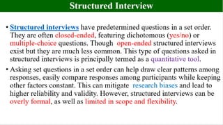 Research Interview Questions: Skills and examples | PPTX
