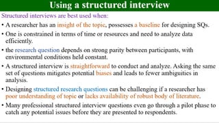 Research Interview Questions: Skills and examples | PPTX