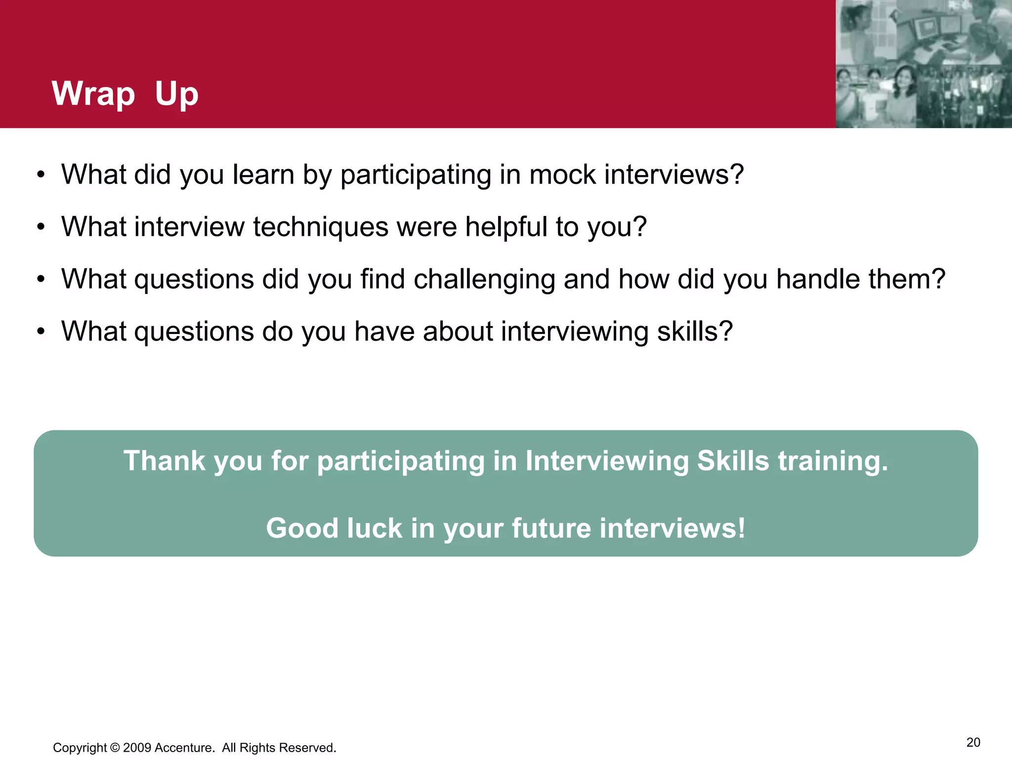 Interviewing Skills Presentation | PPTX