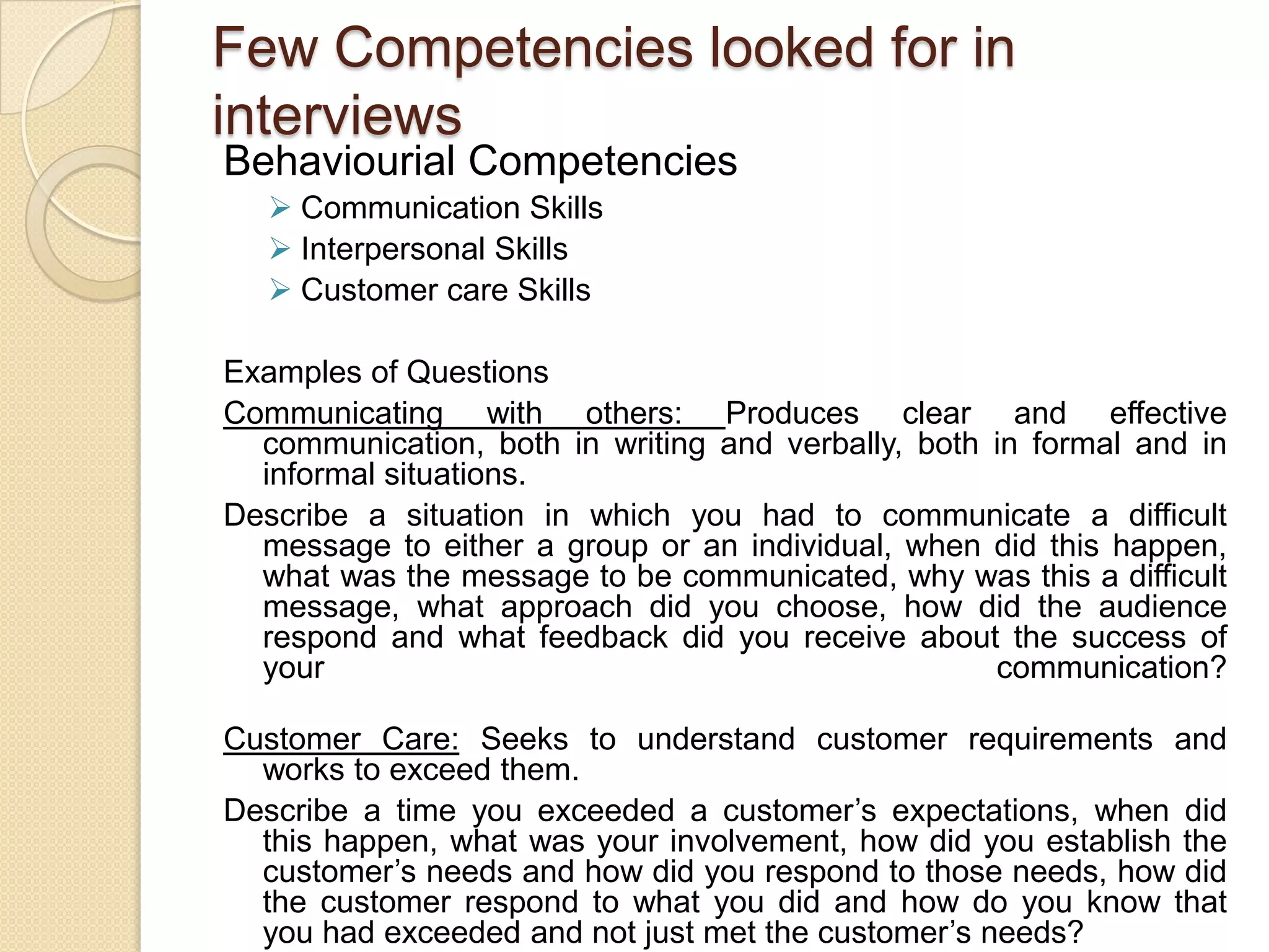 Interviewing Skills Workshop | PPTX