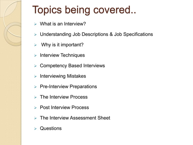 Interviewing Skills Workshop | PPTX