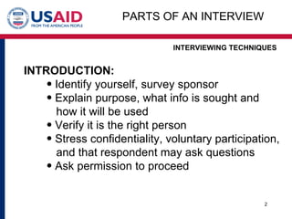 Interviewing Techniques | PPT