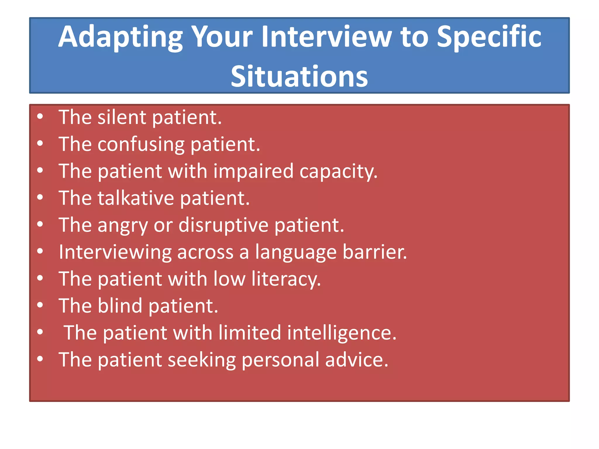 Interviewing Techniques Ppt