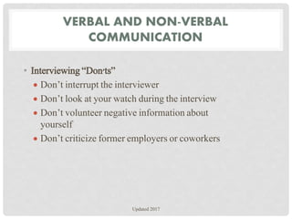 Interviewing Techniques Workshop | PPT