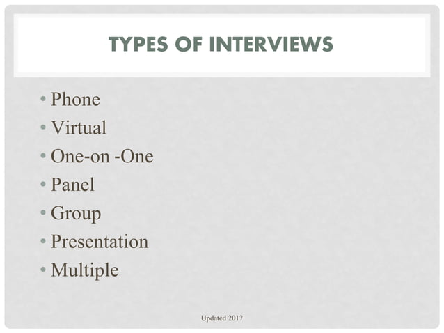 Interviewing Techniques Workshop | PPT