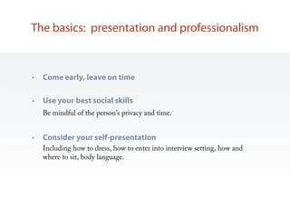 Secrets to a great interview | PPT