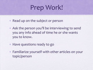 Interviewing tips | PPTX