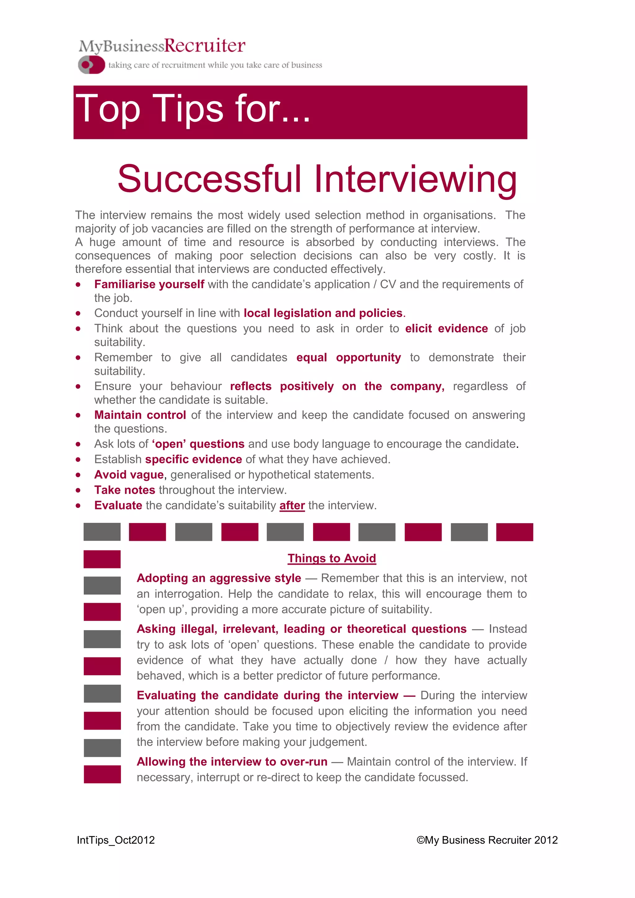 Interviewing tips | PDF