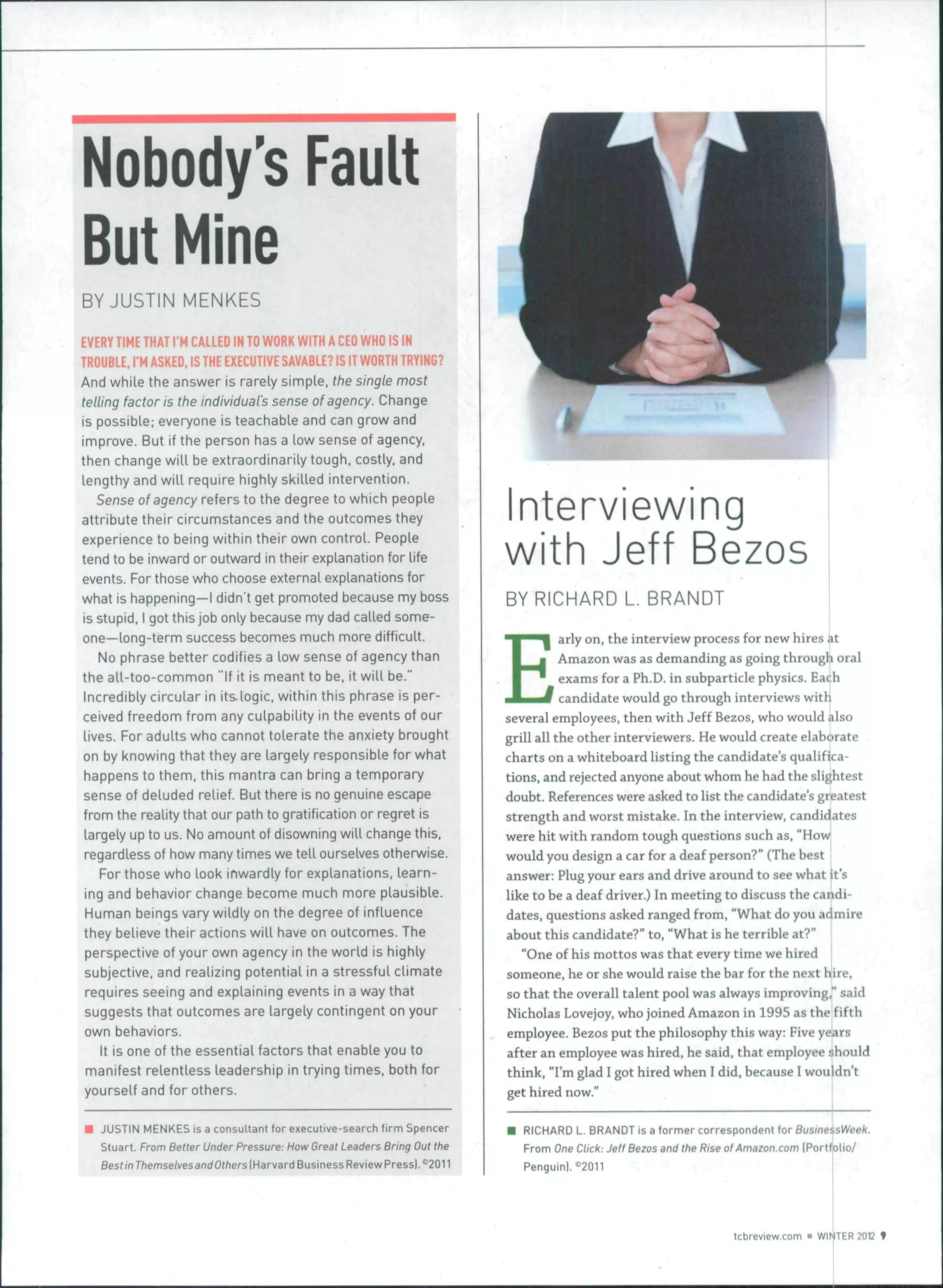 Interviewing with jeff bezos | PDF