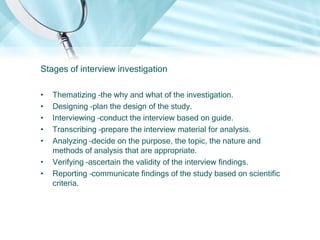 Interview in research | PPTX