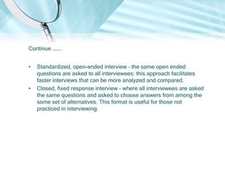 Interview in research | PPTX