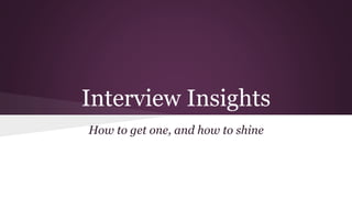 Interview insights | PPTX