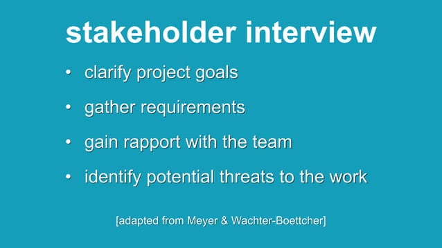 Interview Your Stakeholders Like a Librarian | PPT