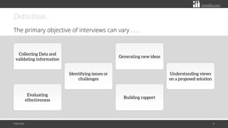 Interviews: A Fundamental Tool for Gathering Valuable Insights | PDF