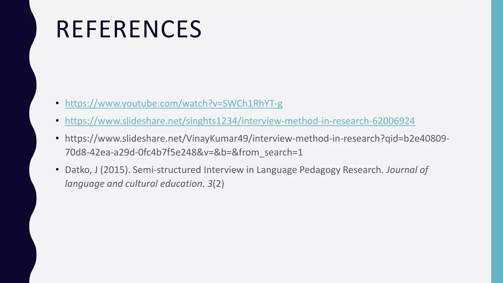 Interview Method for Qualitative Research | PPTX