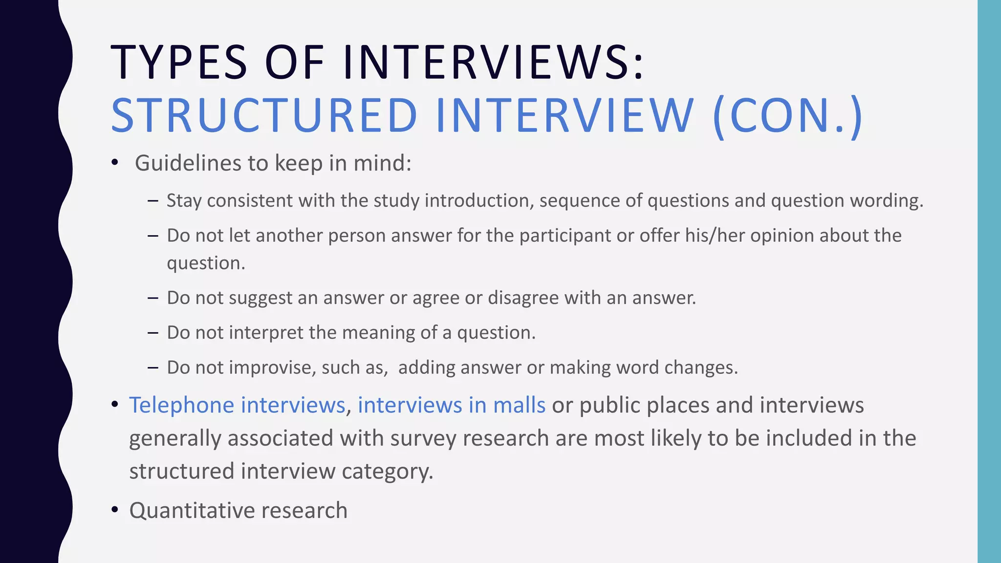 Interview Method for Qualitative Research | PPTX