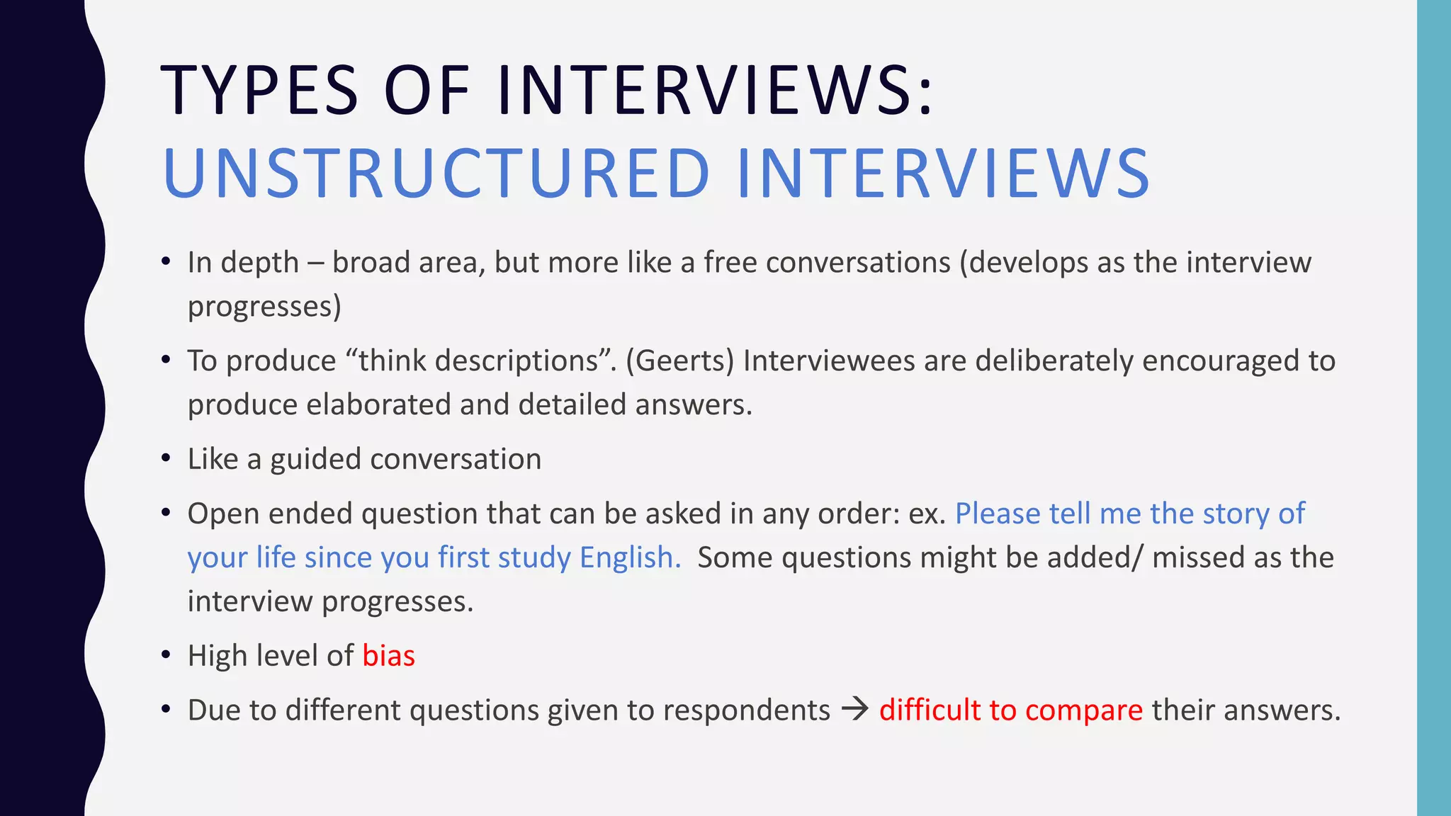 Interview Method for Qualitative Research | PPTX