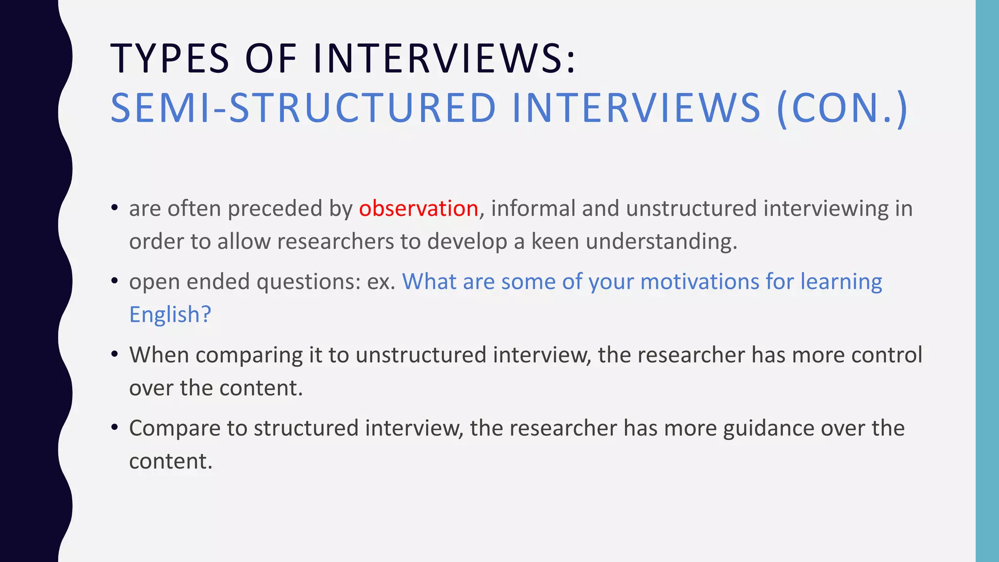 Interview Method for Qualitative Research | PPTX