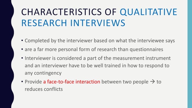 Interview Method for Qualitative Research | PPTX